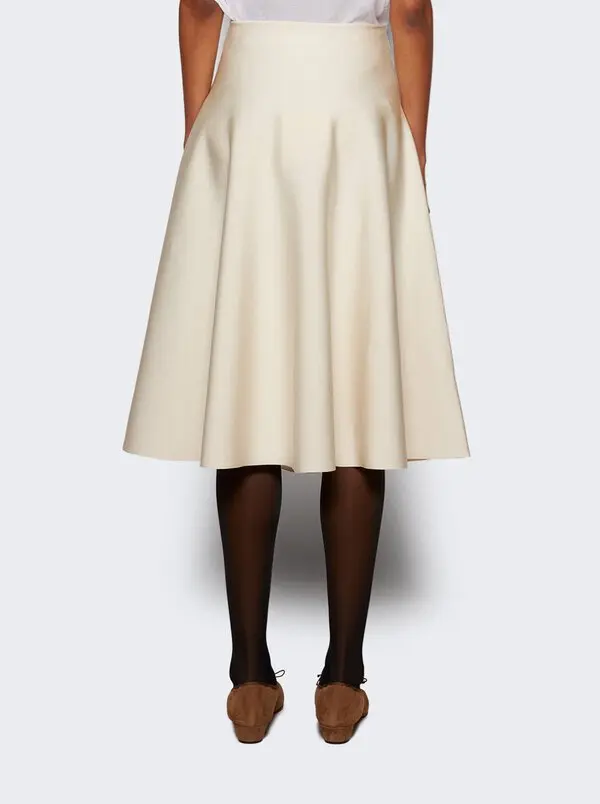 THE ROW Harley Midi Skirt - Ecru