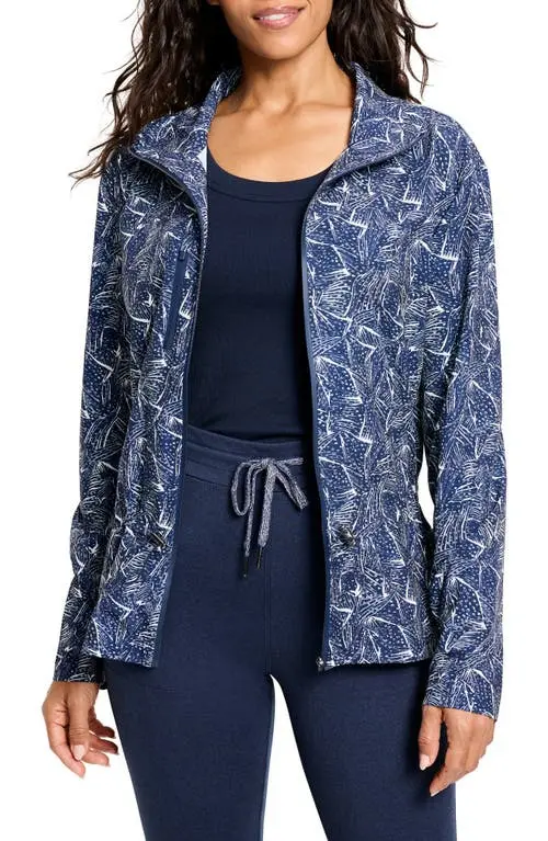 NIC+ZOE Falling Fans Tech Stretch Zip Jacket