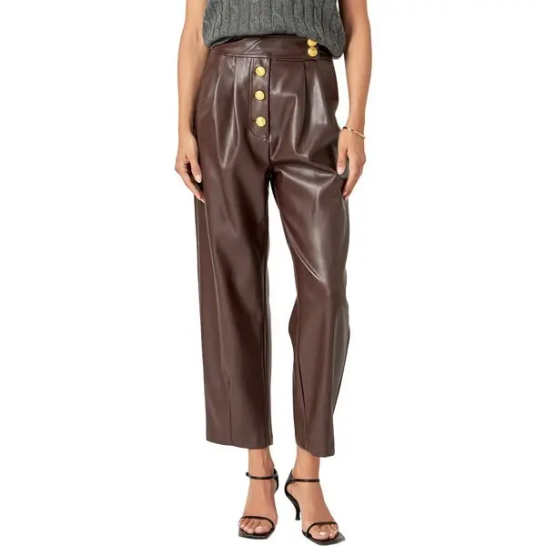 English Factory Faux Leather Ankle Pants