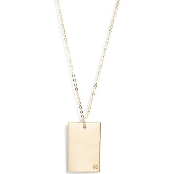 SET & STONES Goldie Initial Tag Pendant Necklace - Gold / G