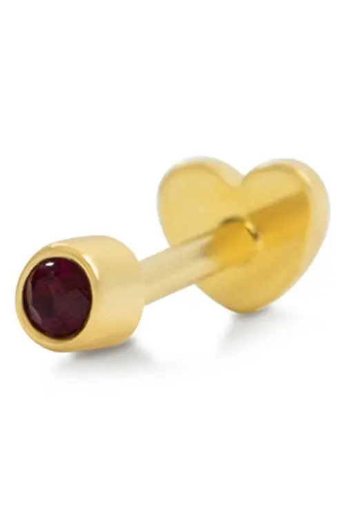 Argento Vivo Birthstone Stud Earring - Gold/ July