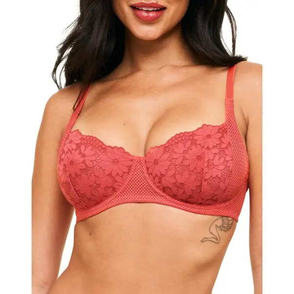 ADORE ME Roxanne Unlined Balconette Bra - Dark Orange