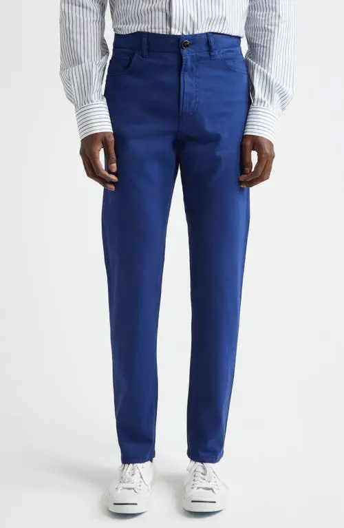 Isaia Five-pocket Slim Fit Chinos - Dark Blue