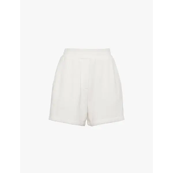 Prada Cotton-fleece Shorts - Neutral