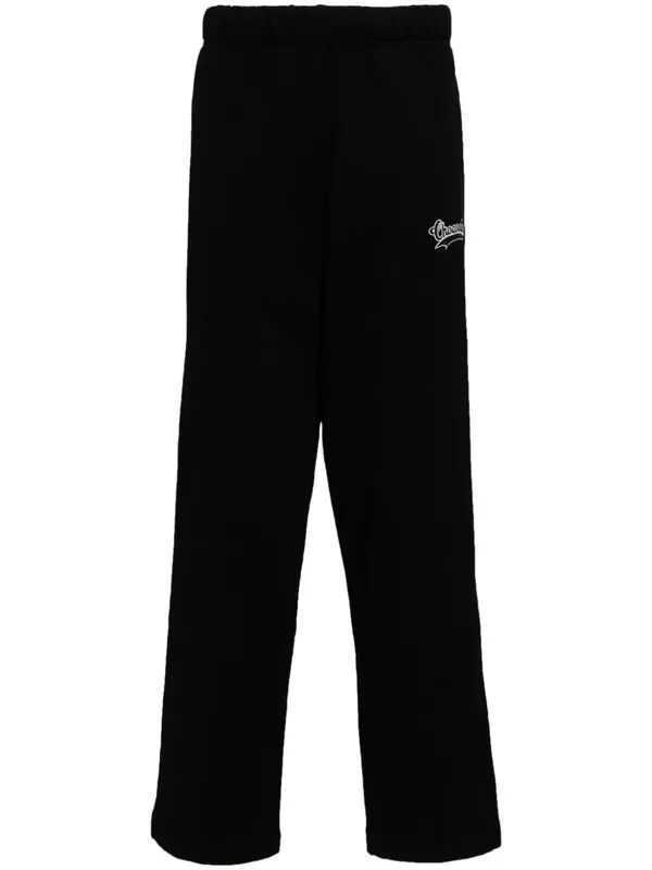 CHOCOOLATE Logo-embroidered Cotton Track Pants - Black