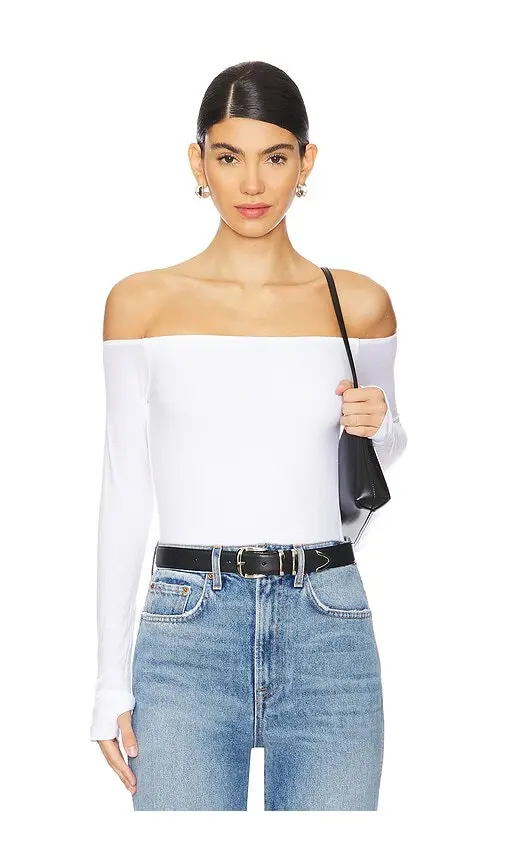 Michael Lauren Lanny Off Shoulder Top - White