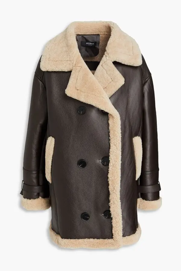 MUUBAA Double-breasted Shearling Coat