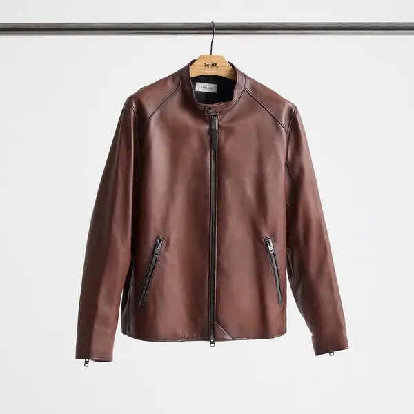 Coach Restored Leather Racer Jacket