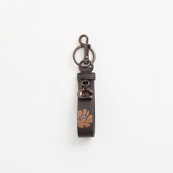 Coach Restored Loop Bag Charm With Floral Print