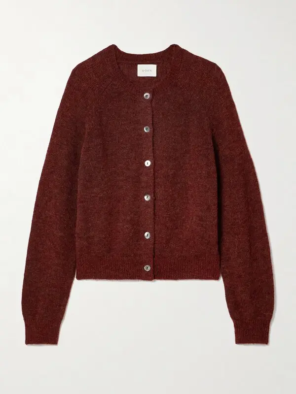 DÔEN Petra Knitted Cardigan - Burgundy