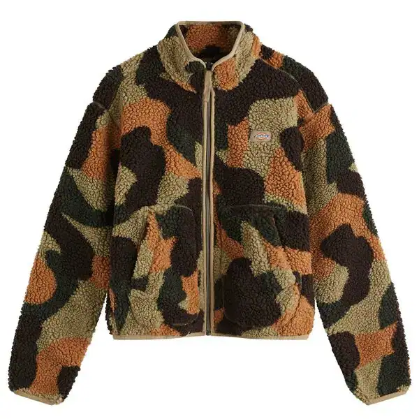 Dickies Mount Hope Camo Fleece In Imperial Green 70% Off