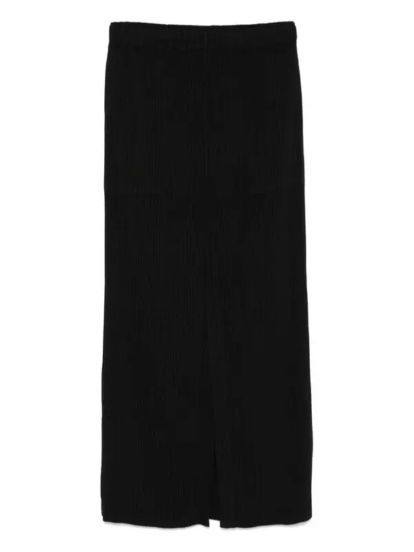 Issey Miyake Hatching Bottoms Midi Skirt - Black