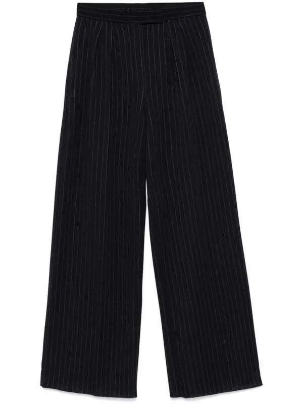 Max Mara Pinstriped Wide Leg Trousers