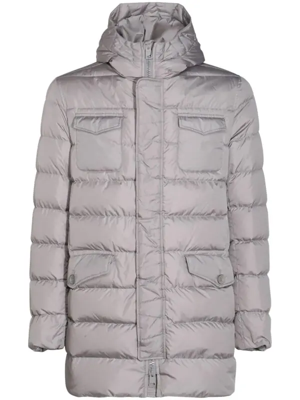 Herno Hooded Padded Coat - Grey
