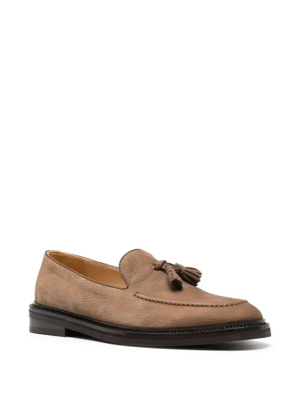 Peserico Suede Loafers In Brown - 40% Off | Editorialist display picture 1