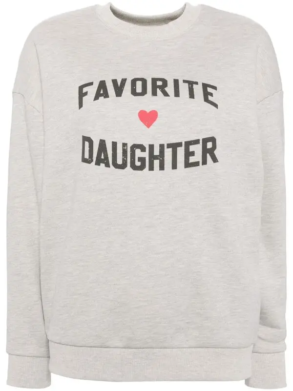FAVORITE DAUGHTER Logo Print Sweatshirt - Grey