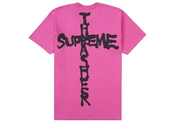 Supreme Thrasher Cross Tee Shirt - Fuchsia