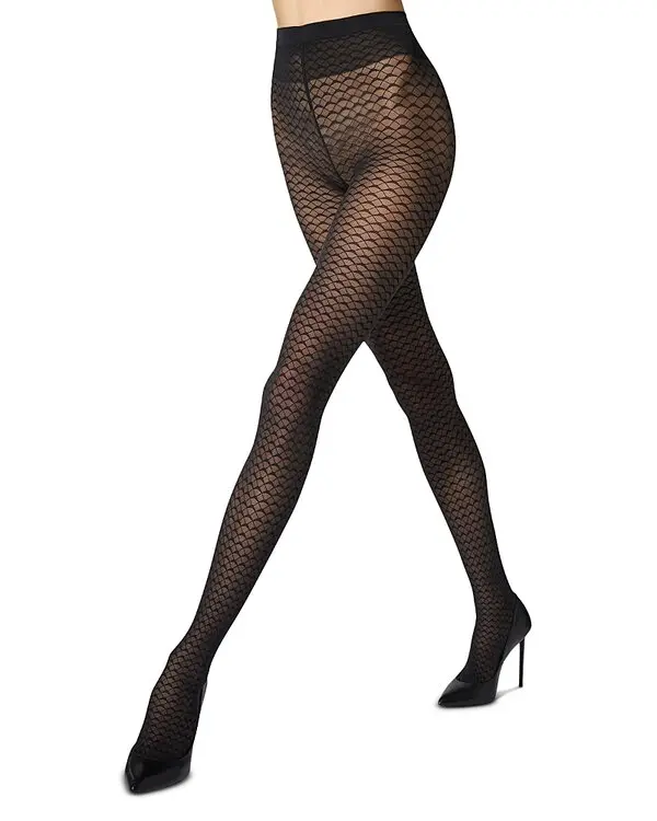 Wolford Graphic Patterned Tights - Black