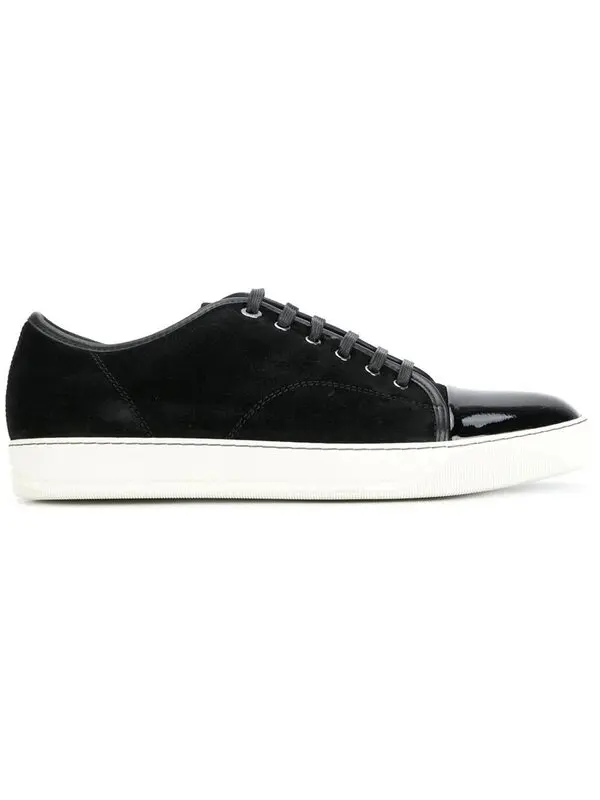 LANVIN Sneakers With Shiny Toe - Black
