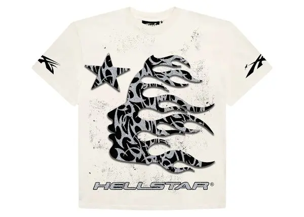 HELLSTAR Thorn Glitter T-shirt - White