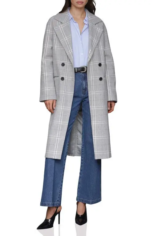 Avec Les Filles Walker Raglan Coat - Light Grey Plaid