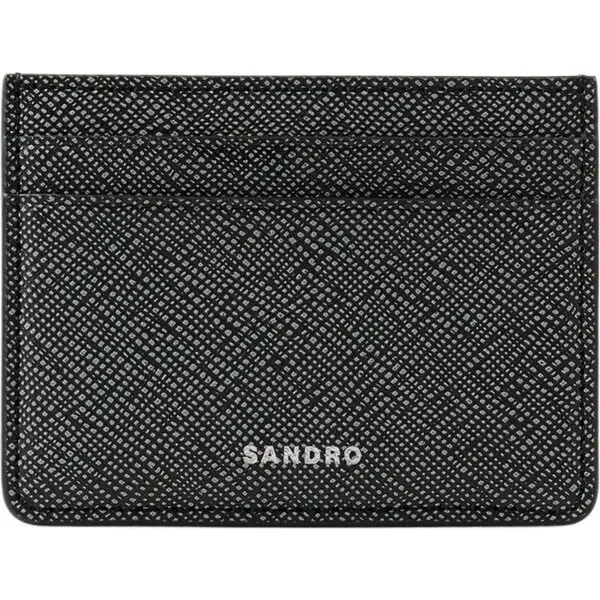 Sandro Reconstituted Leather Cardholder - Graphites