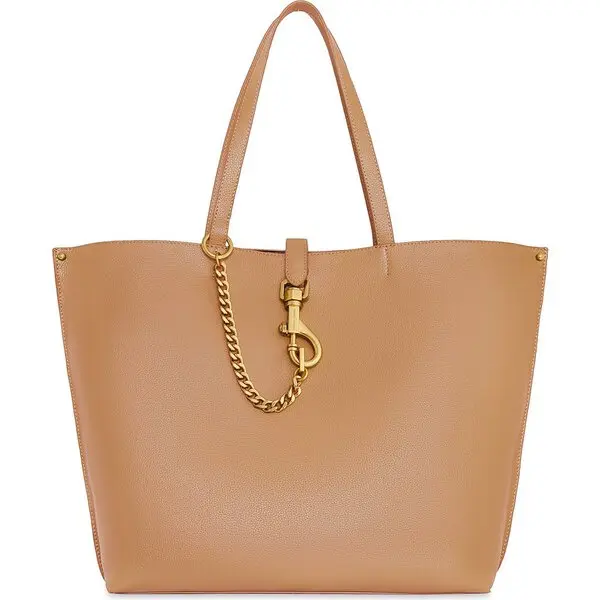 Rebecca Minkoff Large Megan Leather Tote In Naturale 30% Off