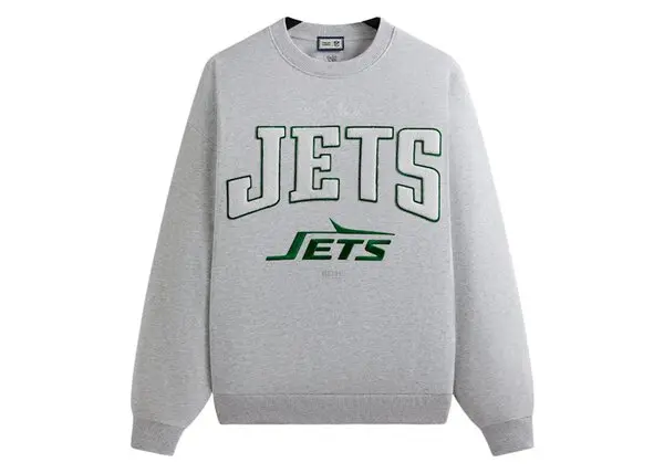 Kith X Nfl 47 Jets Nelson Crewneck Sweatshirt - Light Heather Grey