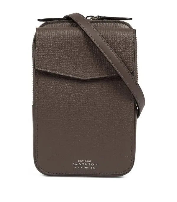 Smythson Ludlow Leather Cross-body Pouch - Brown