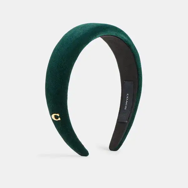 Coach Velvet Headband In Green - 30% Off | Editorialist display picture 1
