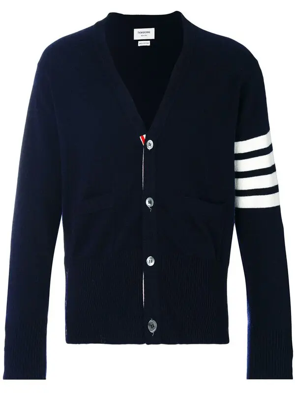 Thom Browne 4-bar Cashmere Cardigan - Blue