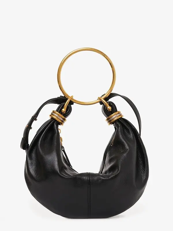 Chloé Hobo Leather Bag - Black
