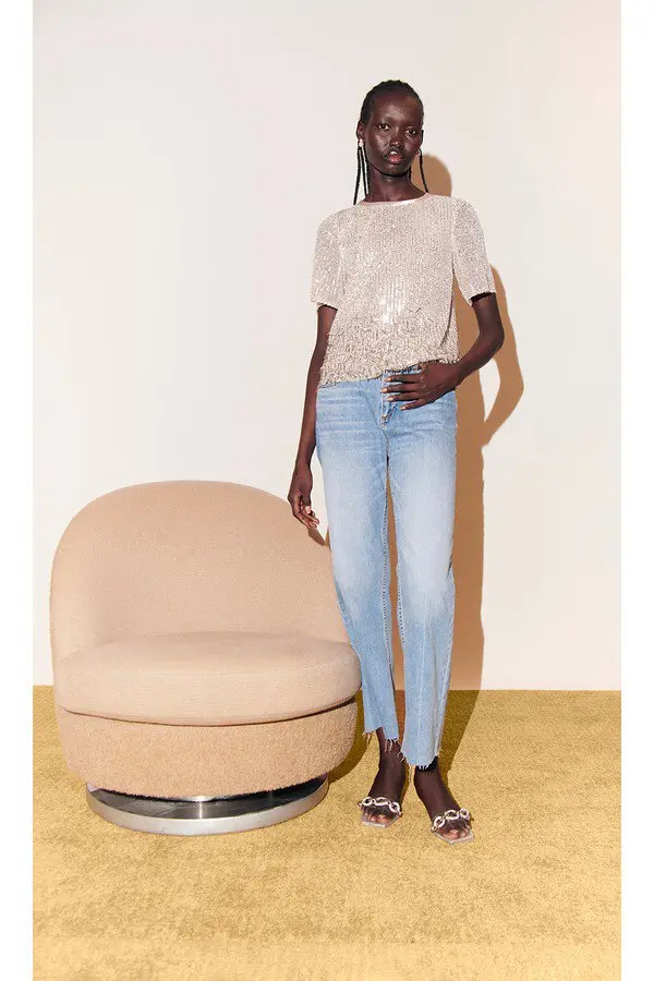 Saylor Alix Sequin Top
