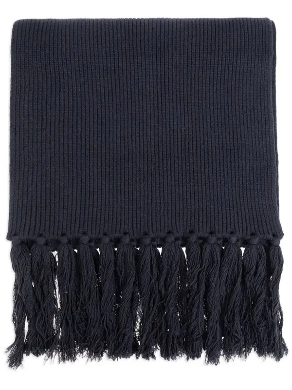 Officine Générale Fringed Wool Scarf - Blue