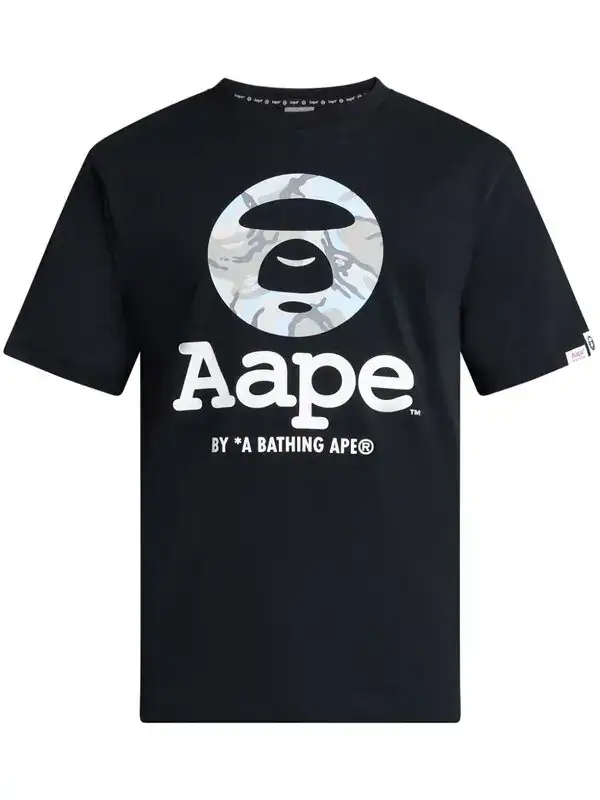 Aape By *A Bathing Ape® Ogo-Print T-Shirt - Black | Editorialist