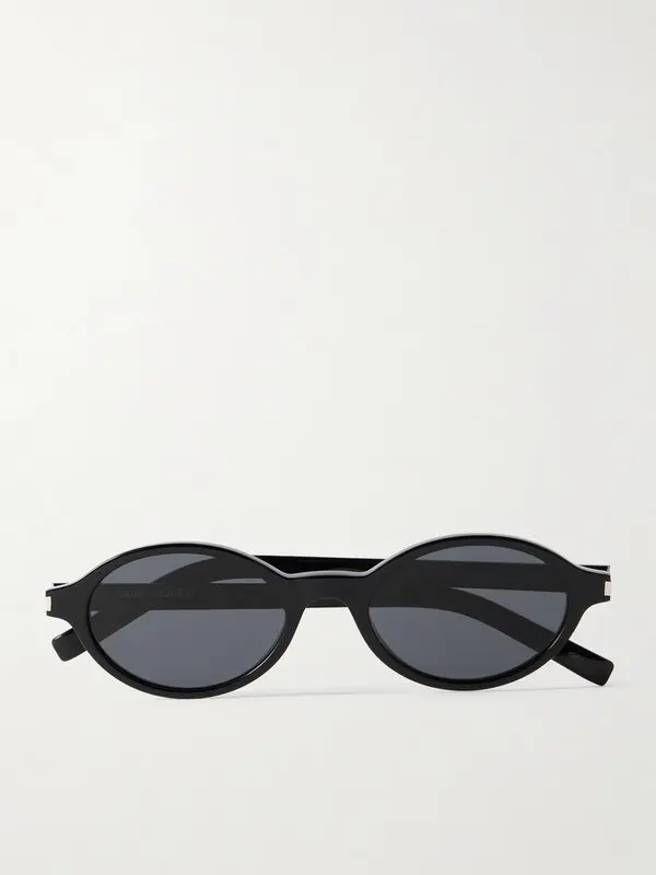 Saint Laurent Oval-frame Sunglasses - Black