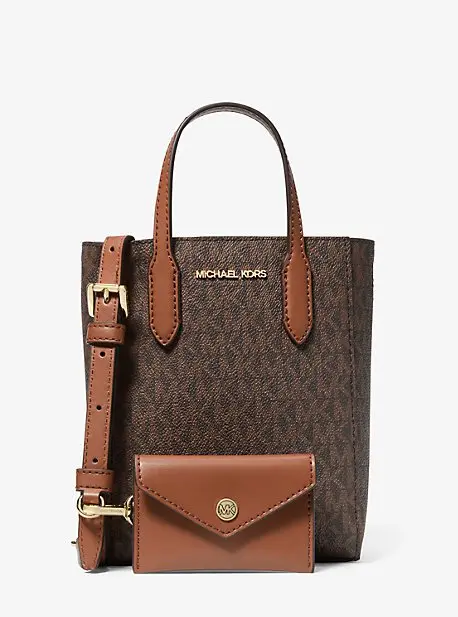 Michael Kors Vincent Extra-small Logo Crossbody Bag With Card Case - Brown