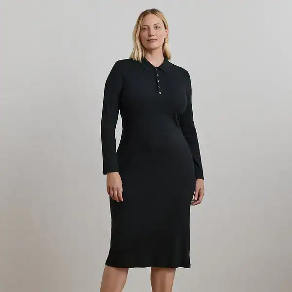 stretch cotton slim fit polo dress Lacoste Women's Stretch Slim Fit Polo Dress White main image 0