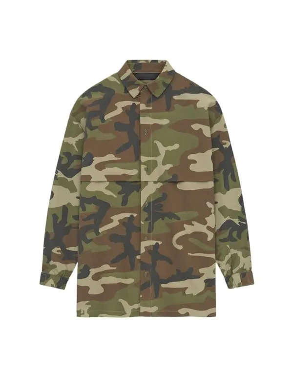 Fear Of God Essentials Military Nylon Overshirt - Woodland Camo