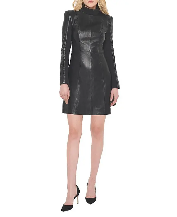 AS By DF The Lbd Upcycled Leather Mini Dress