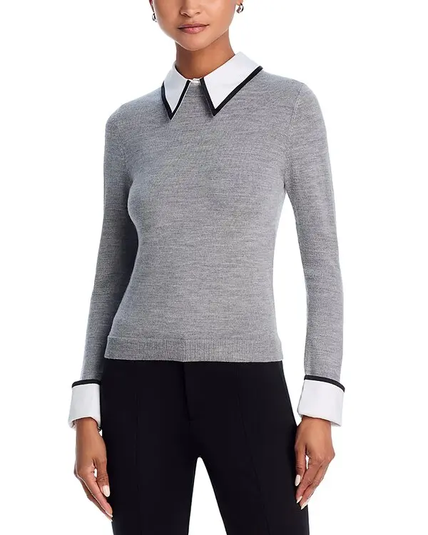 Alice + Olivia Porla Sweater - Medium Heather Grey