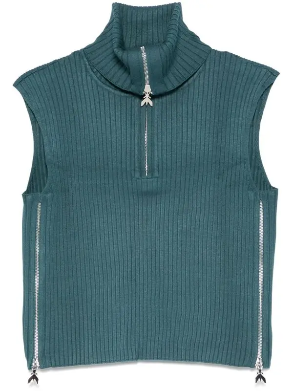 Patrizia Pepe Ribbed Knit Vest