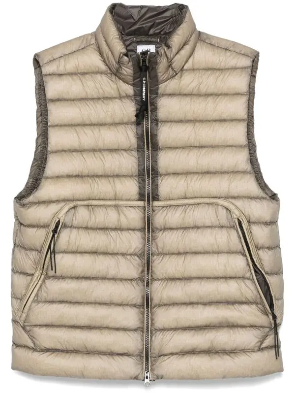 C.P. COMPANY Lens-detail Padded Gilet - Green