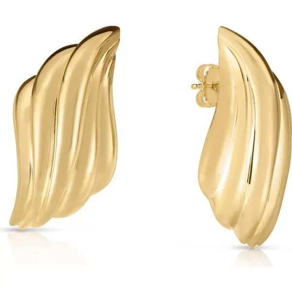 Roberto Coin 18k Gold Croissant Stud Earrings
