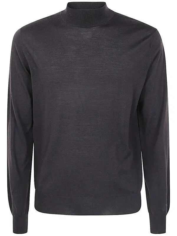 FILIPPO DE LAURENTIIS Long Sleeves Merinos Turtleneck - Brown
