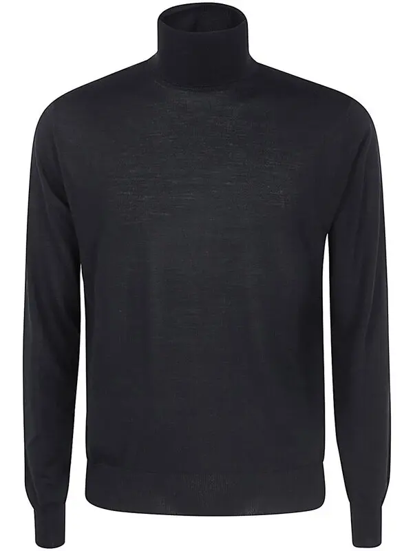 FILIPPO DE LAURENTIIS Long Sleeves Merinos Turtleneck - Black