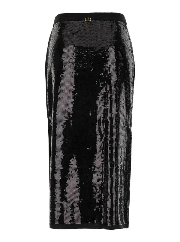 TWINSET Sequin Embellished Midi Skirt