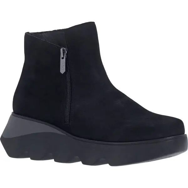 L'AMOUR DES PIEDS Hally Platform Wedge Bootie - Black