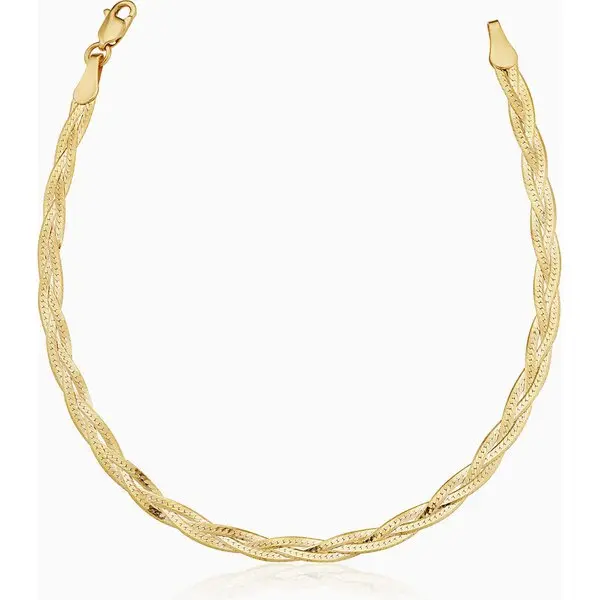 ORADINA 10k Herringbone Bracelet - Yellow Gold