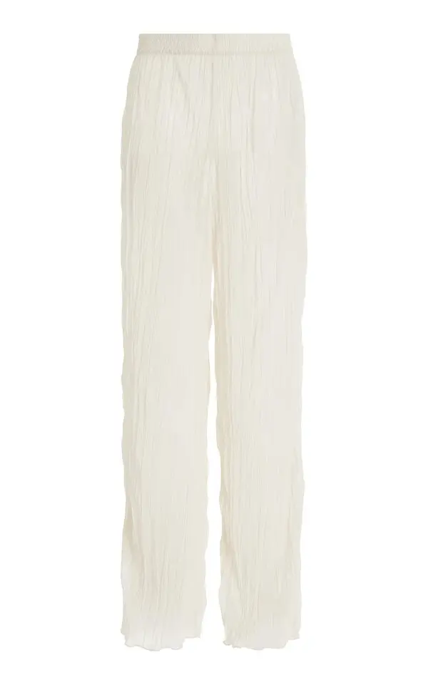 Jade Swim Amaya Crinkled Crepe Pants - Ivory
